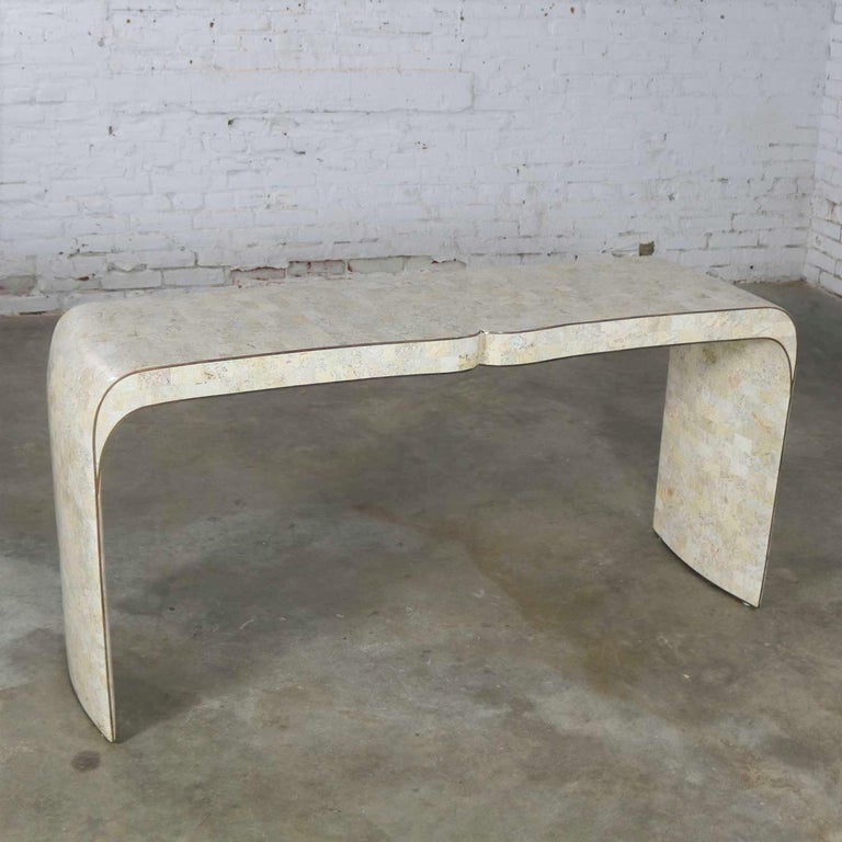 Maitland Smith Hollywood Regency Tessellated Stone Veneer U-Shaped ...