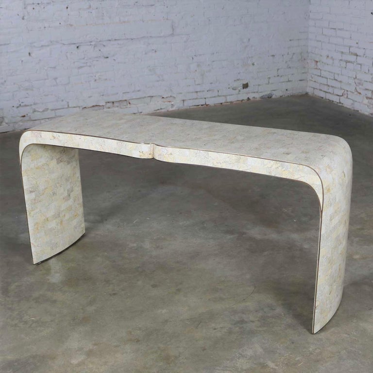 Maitland Smith Hollywood Regency Tessellated Stone Veneer U-Shaped ...