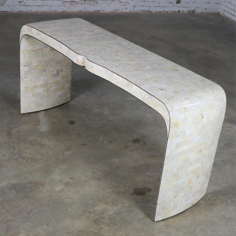 Maitland Smith Hollywood Regency Tessellated Stone Veneer U-Shaped ...