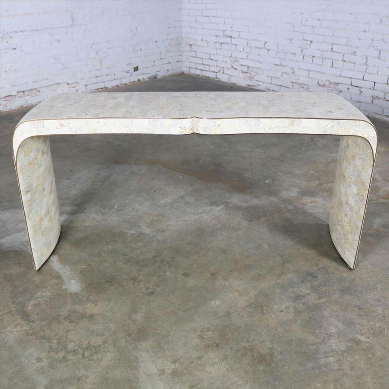 Maitland Smith Hollywood Regency Tessellated Stone Veneer U-Shaped ...