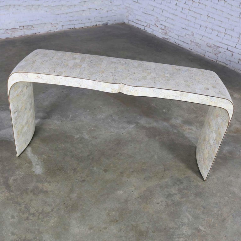 Maitland Smith Hollywood Regency Tessellated Stone Veneer U-Shaped ...