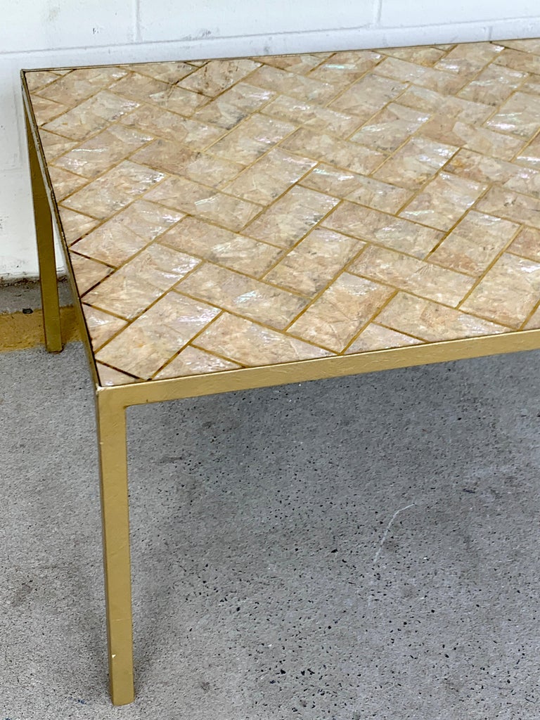 Maitland-Smith Inlaid Capiz Shell Coffee Table For Sale at 1stDibs ...