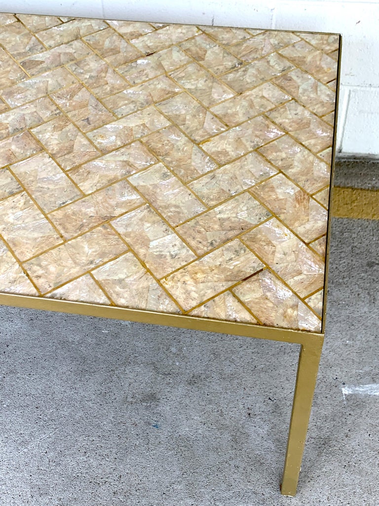 Maitland-Smith Inlaid Capiz Shell Coffee Table For Sale at 1stDibs ...