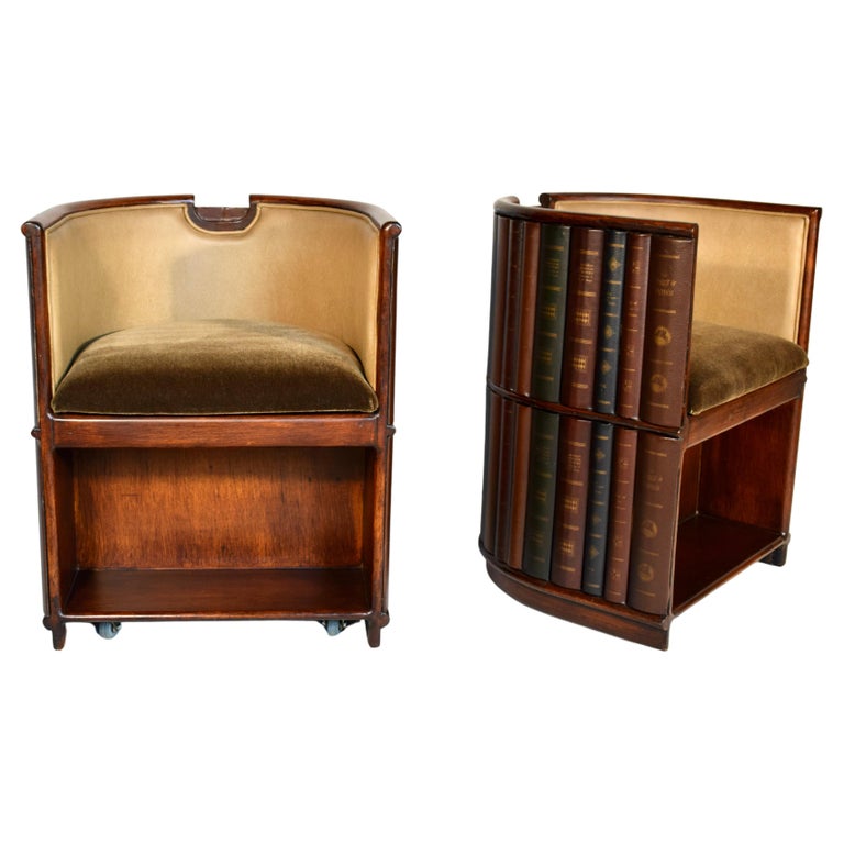 Maitland Smith Library Books Barrel Chairs at 1stDibs