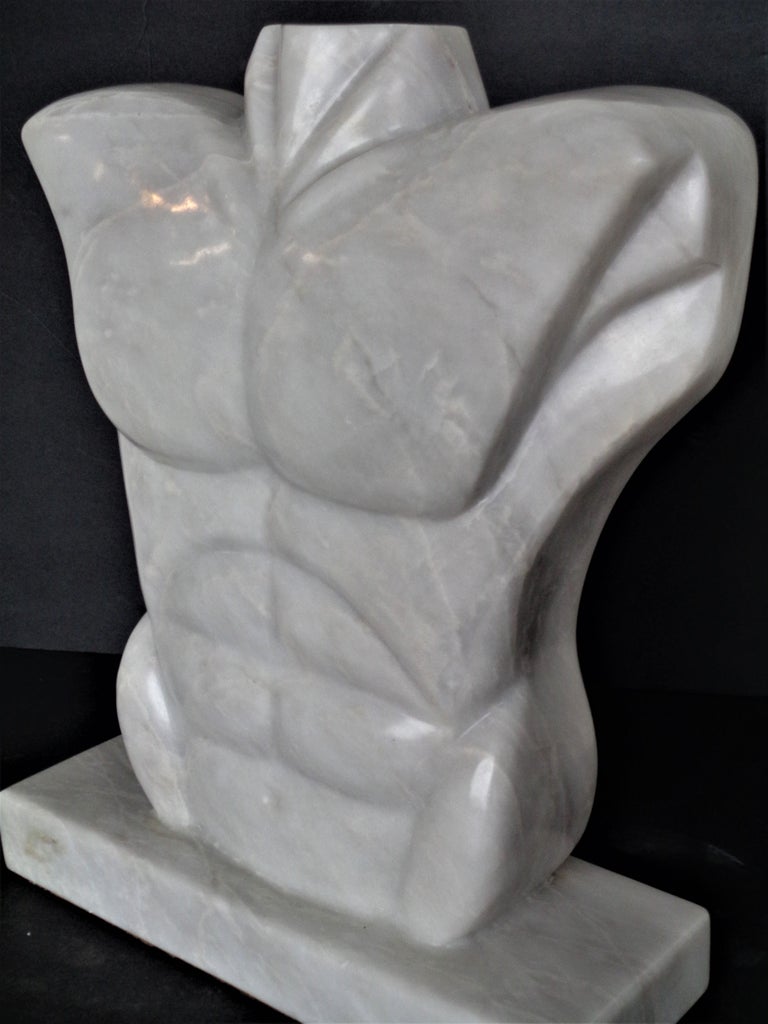 Maitland Smith Male Torso Marble Sculpture at 1stDibs