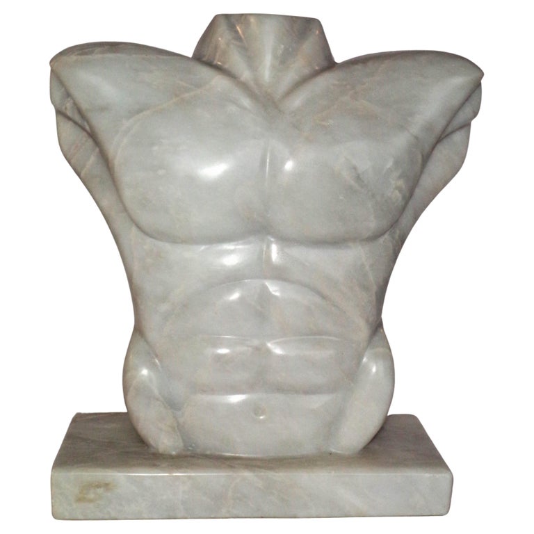 Maitland Smith Male Torso Marble Sculpture at 1stDibs