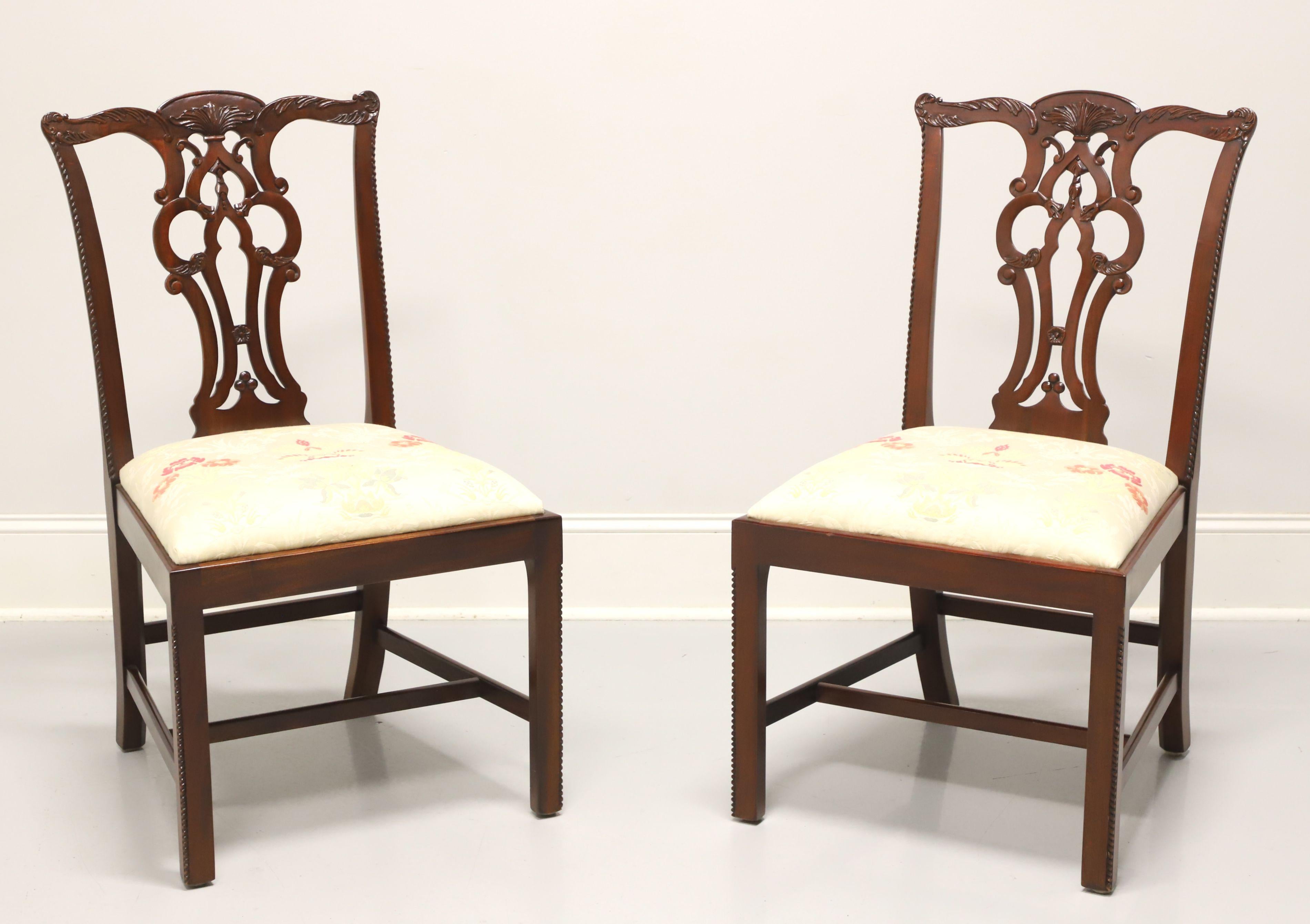 MAITLAND SMITH Massachusetts Mahogany Straight Leg Dining Side Chairs ...