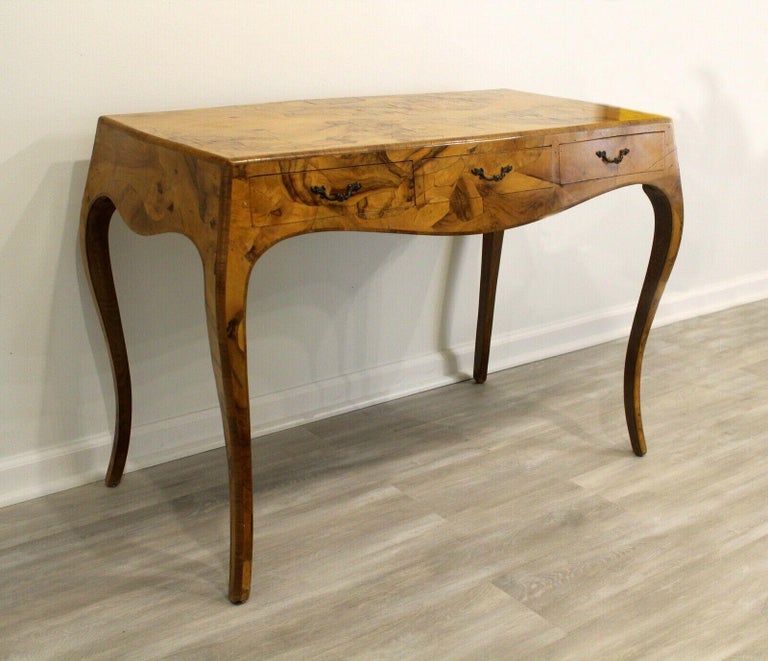 Maitland Smith Olive Burlwood Regency Secretary Desk, Made in Italy at ...