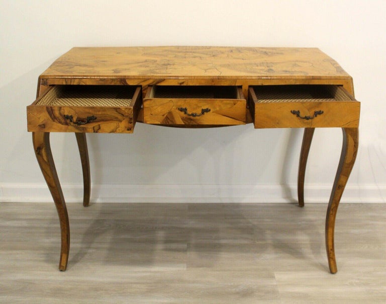 Maitland Smith Olive Burlwood Regency Secretary Desk, Made in Italy at ...