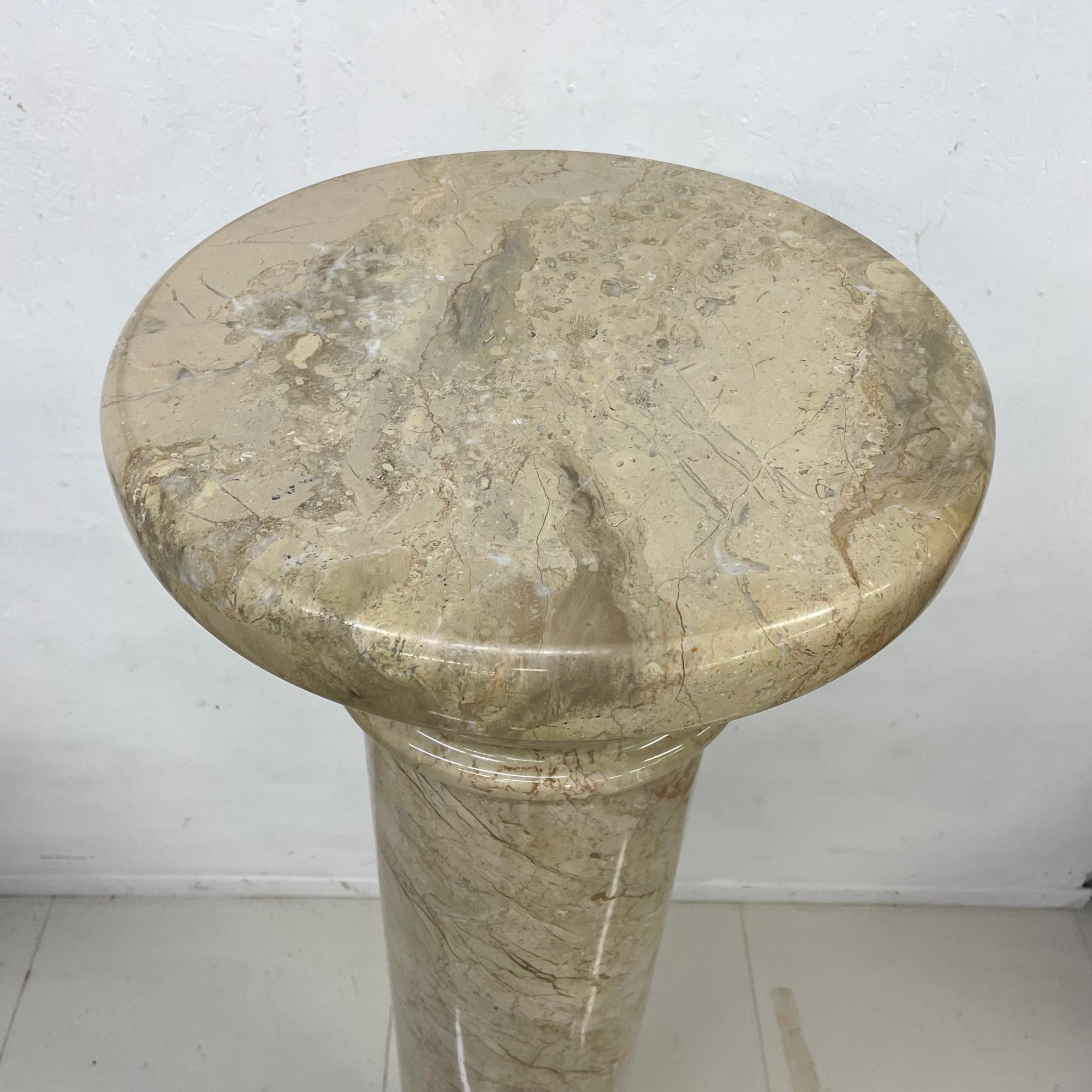 1980s Postmodern Elegant Polished Marble Column Pedestal Maitland Smith ...