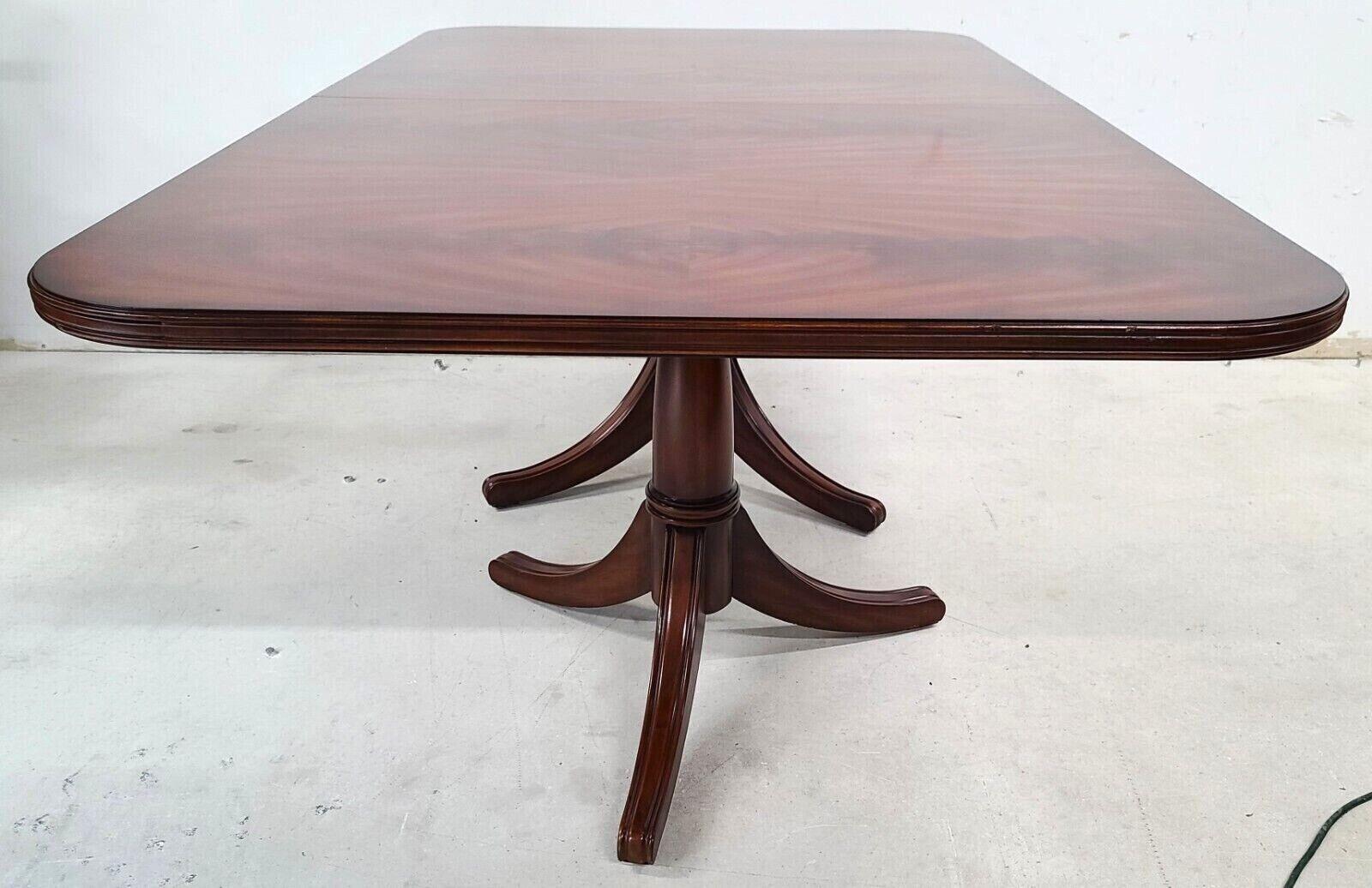 Maitland Smith Regency Flame Mahogany Dining Table For Sale at 1stDibs