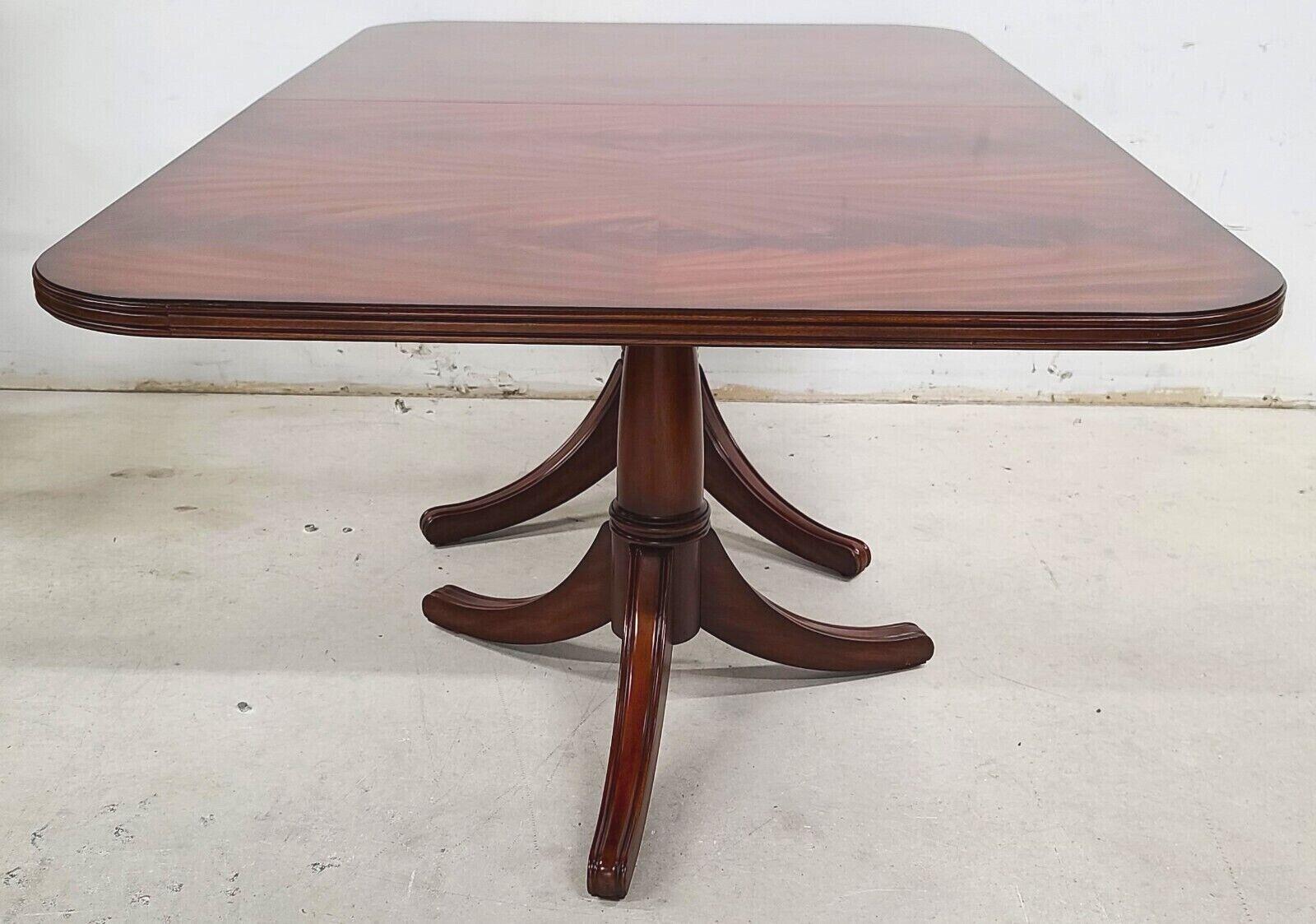 Maitland Smith Regency Flame Mahogany Dining Table For Sale at 1stDibs