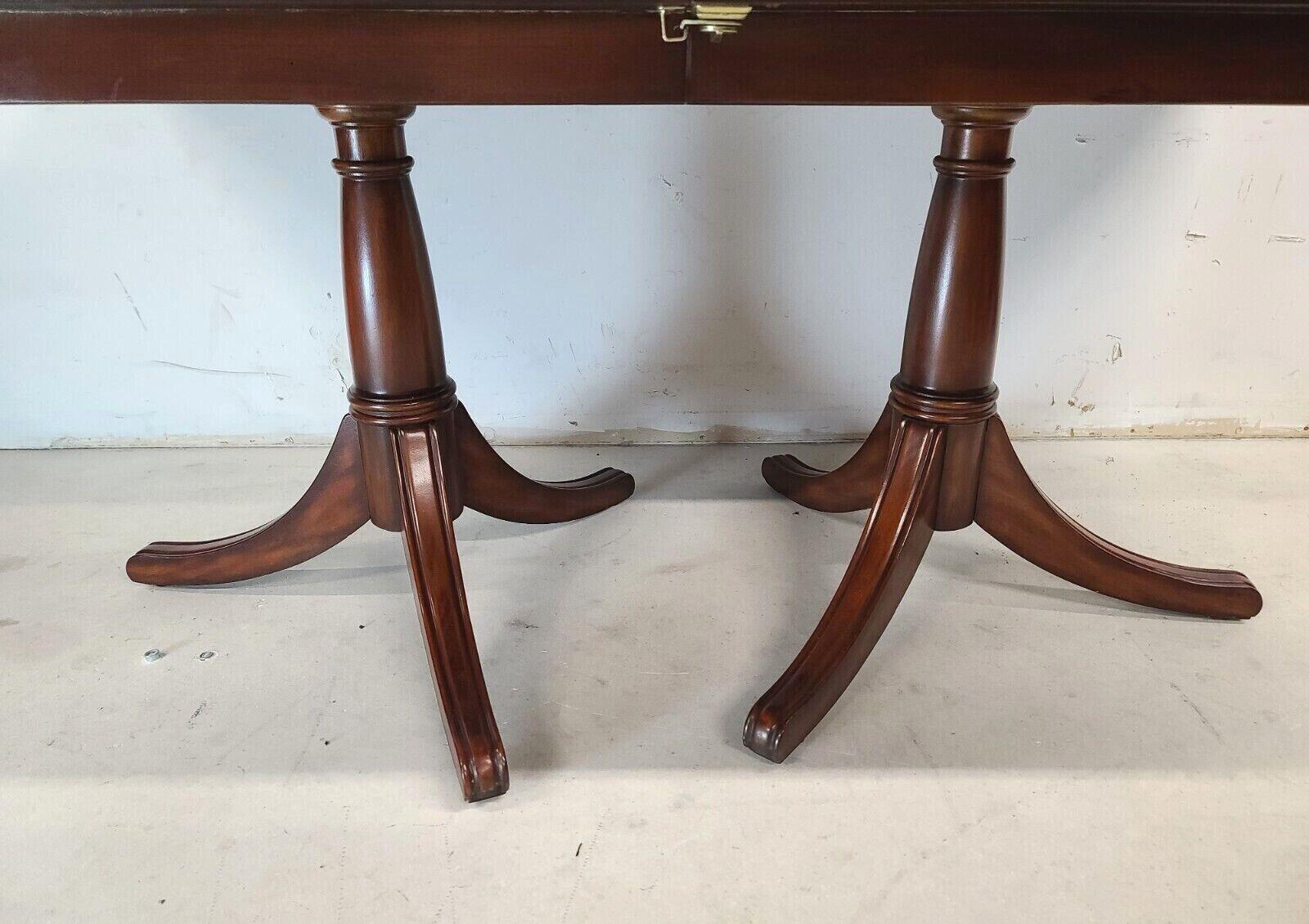 Maitland Smith Regency Flame Mahogany Dining Table For Sale at 1stDibs