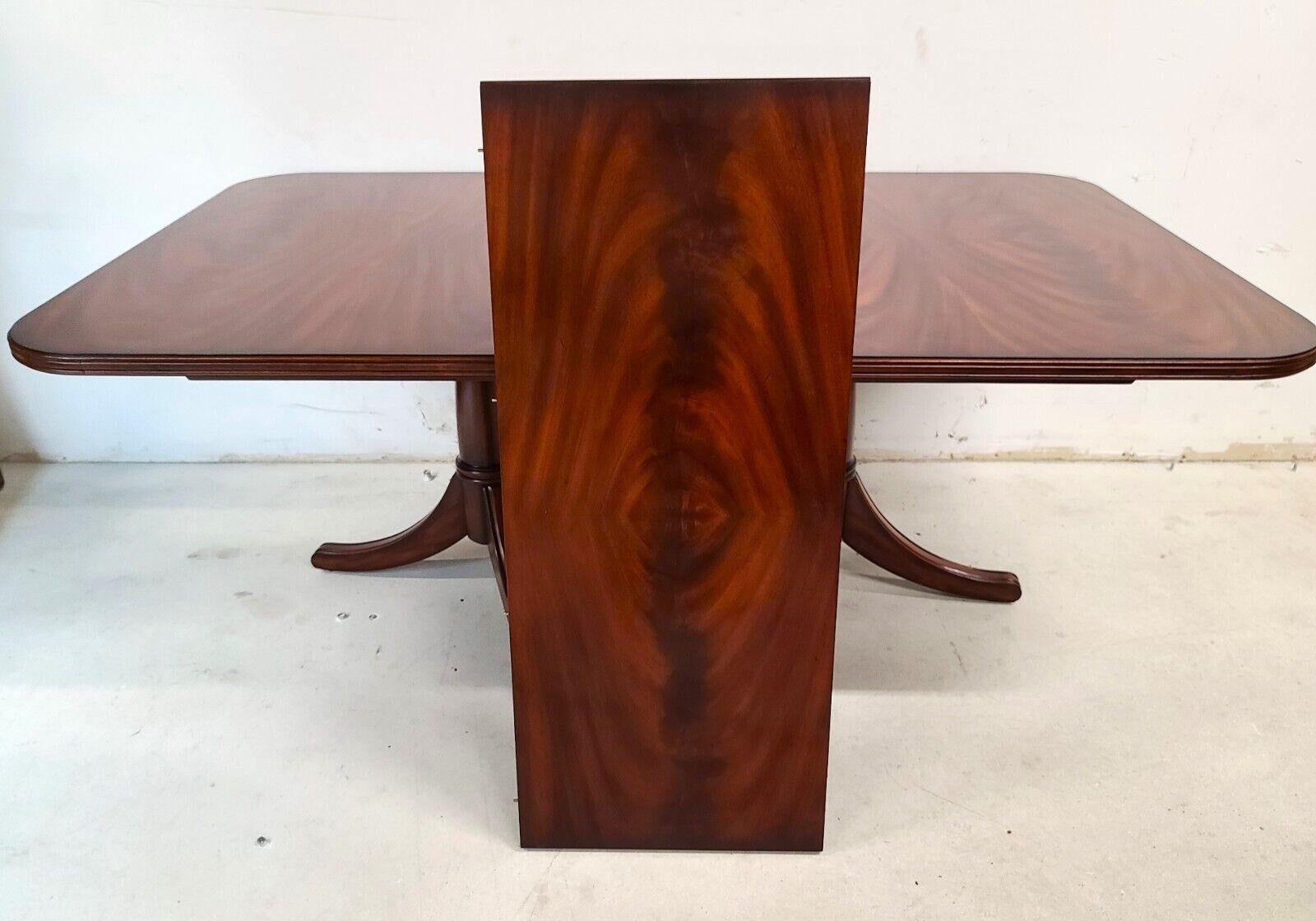 Maitland Smith Regency Flame Mahogany Dining Table For Sale at 1stDibs