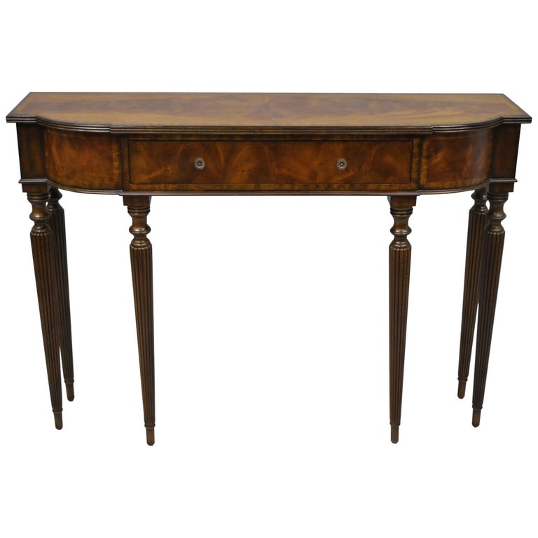Maitland-Smith Regency Sheraton Mahogany Narrow Console Sofa Hall Table ...
