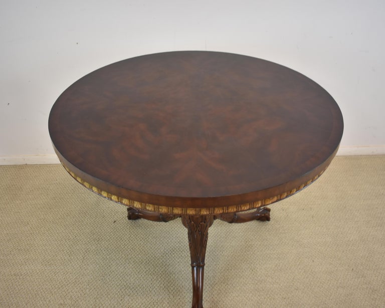Maitland Smith Chippendale Round Mahogany Centre Table with Ball and ...