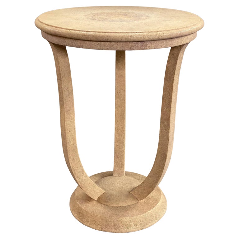 Maitland-Smith Round Shagreen Style Three Legged Side Table For Sale at ...