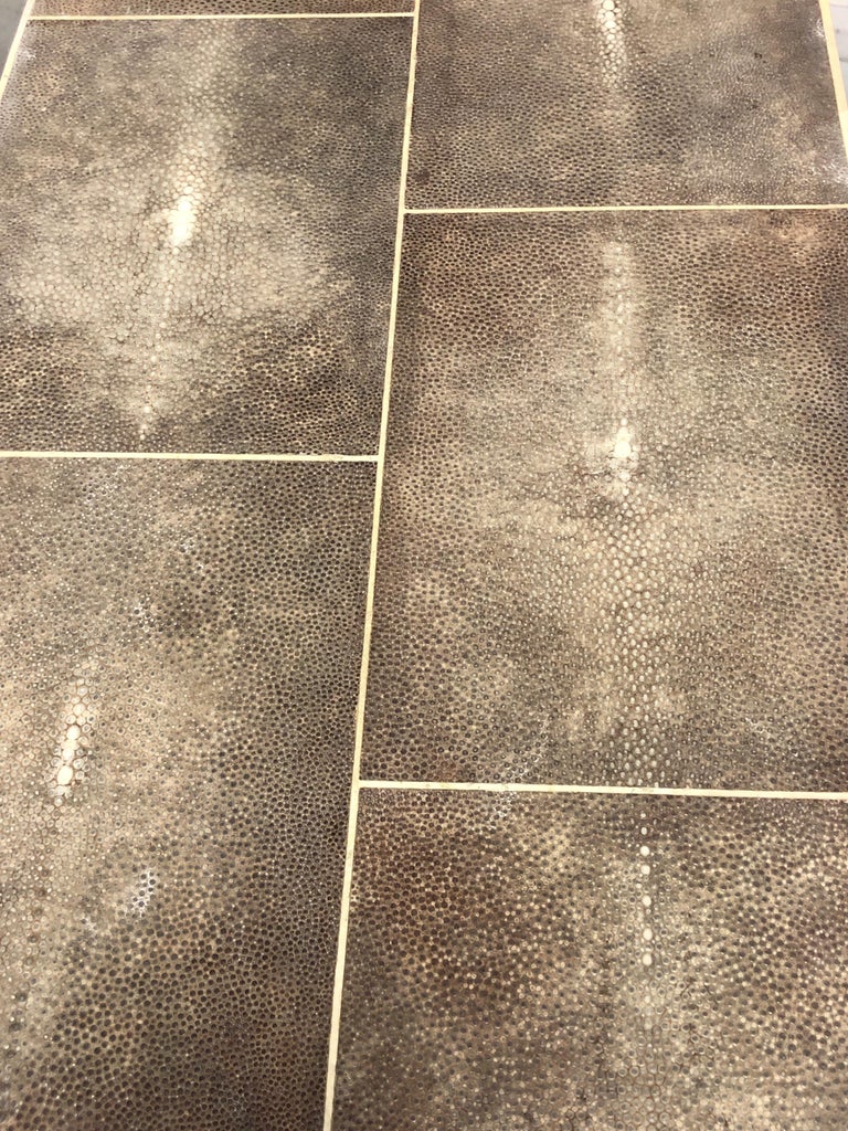 Maitland Smith Shagreen Waterfall Console Table at 1stDibs