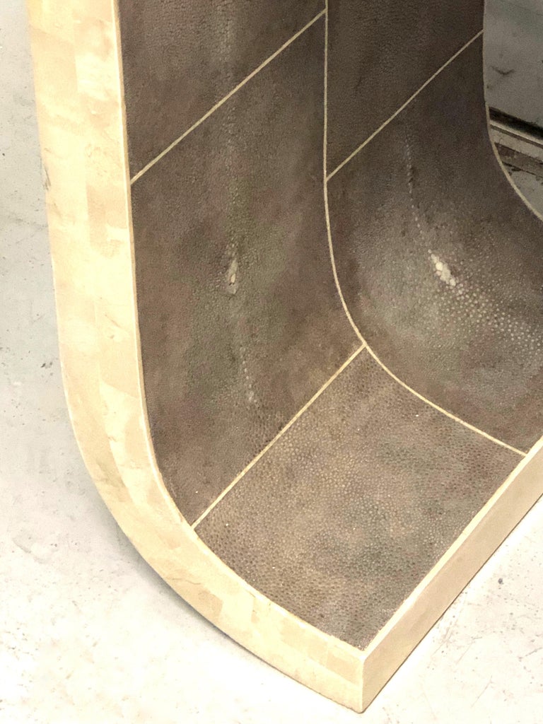 Maitland Smith Shagreen Waterfall Console Table at 1stDibs