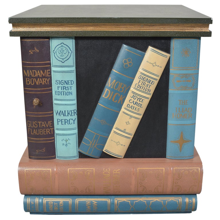 Maitland Smith Stacked Books Library End Table/Cabinet at 1stDibs