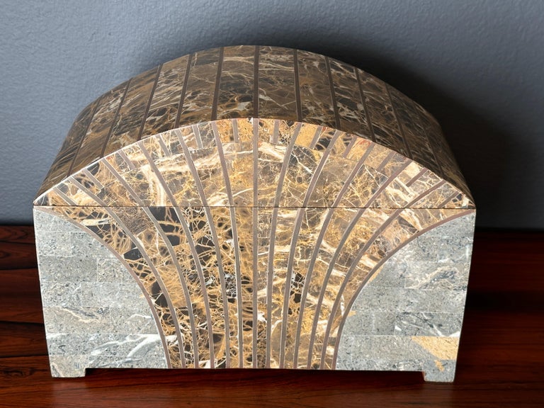 Maitland Smith Tessellated Stone Box For Sale at 1stDibs