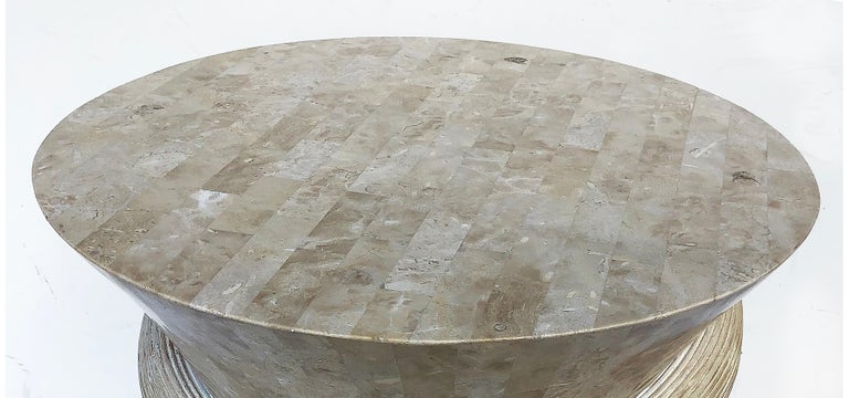 Maitland Smith Tessellated Stone/Reed Dining Table, 1980s For Sale at ...