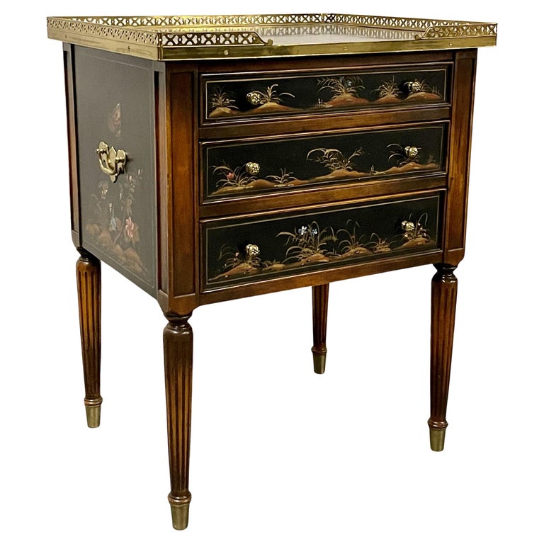 Maitland Smith Three Drawer Chest, Commode, End Table, Painted at ...