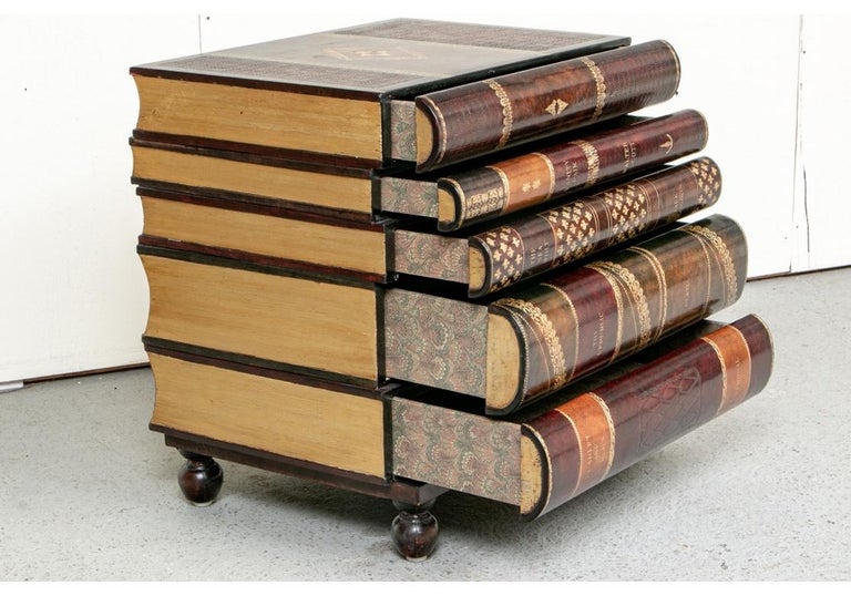 Maitland-Smith Tooled Leather Library Book Form Table at 1stDibs ...