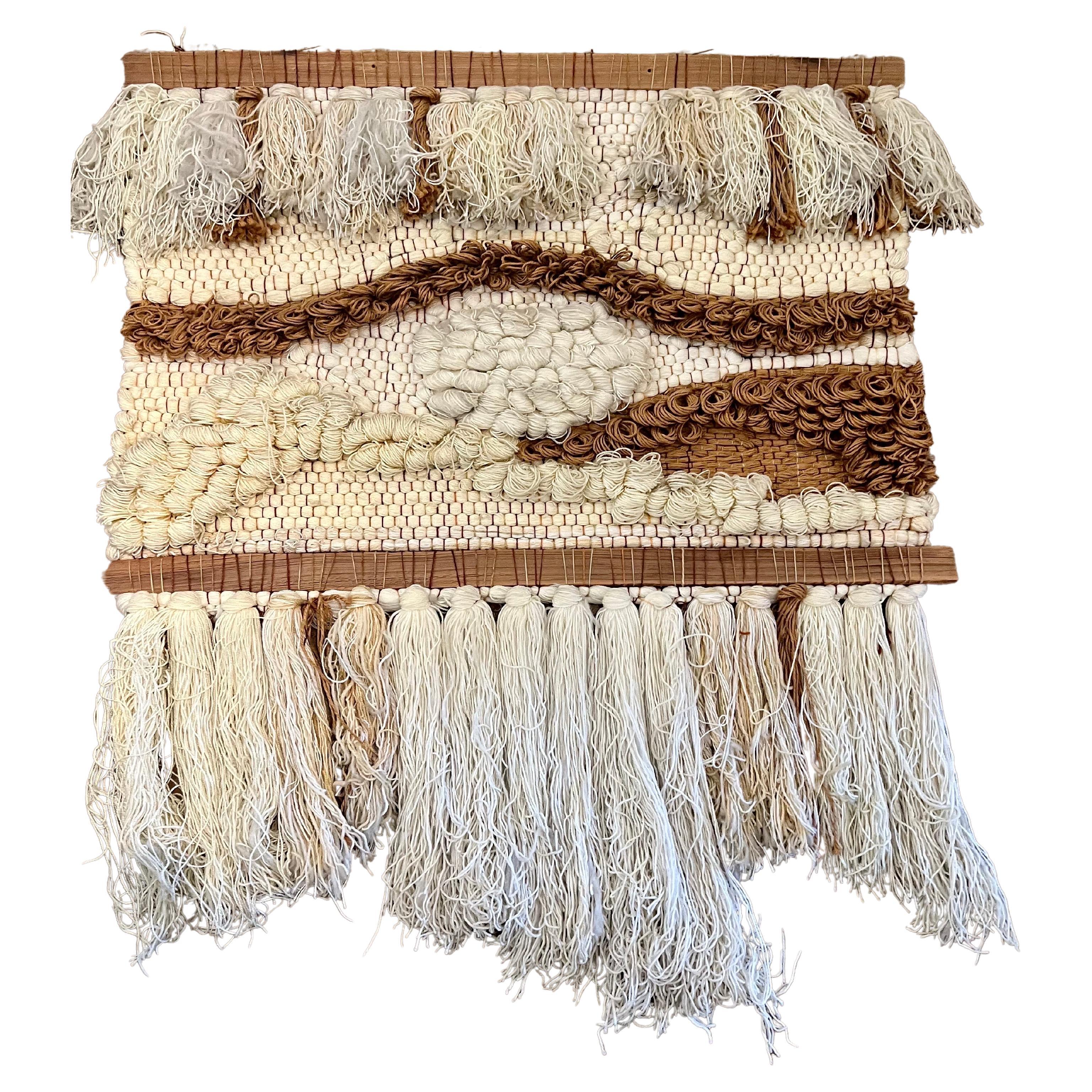 Majestic 1970's Large Wall Fiber Art For Sale at 1stDibs