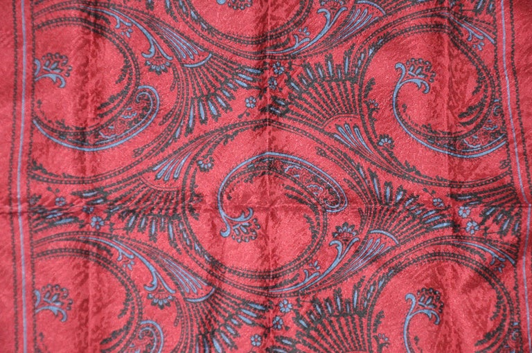 Majestic Burgundy on Burgundy "Imperial Swirls" Silk Handkerchief For ...