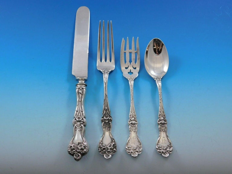 Majestic by Alvin Sterling Silver Flatware Set for 12 Dinner Service ...