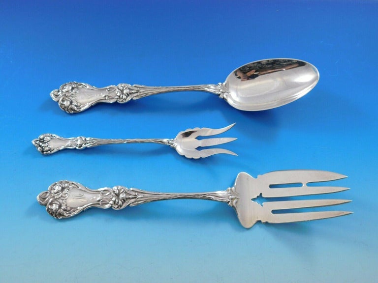 Majestic by Alvin Sterling Silver Flatware Set for 12 Dinner Service ...