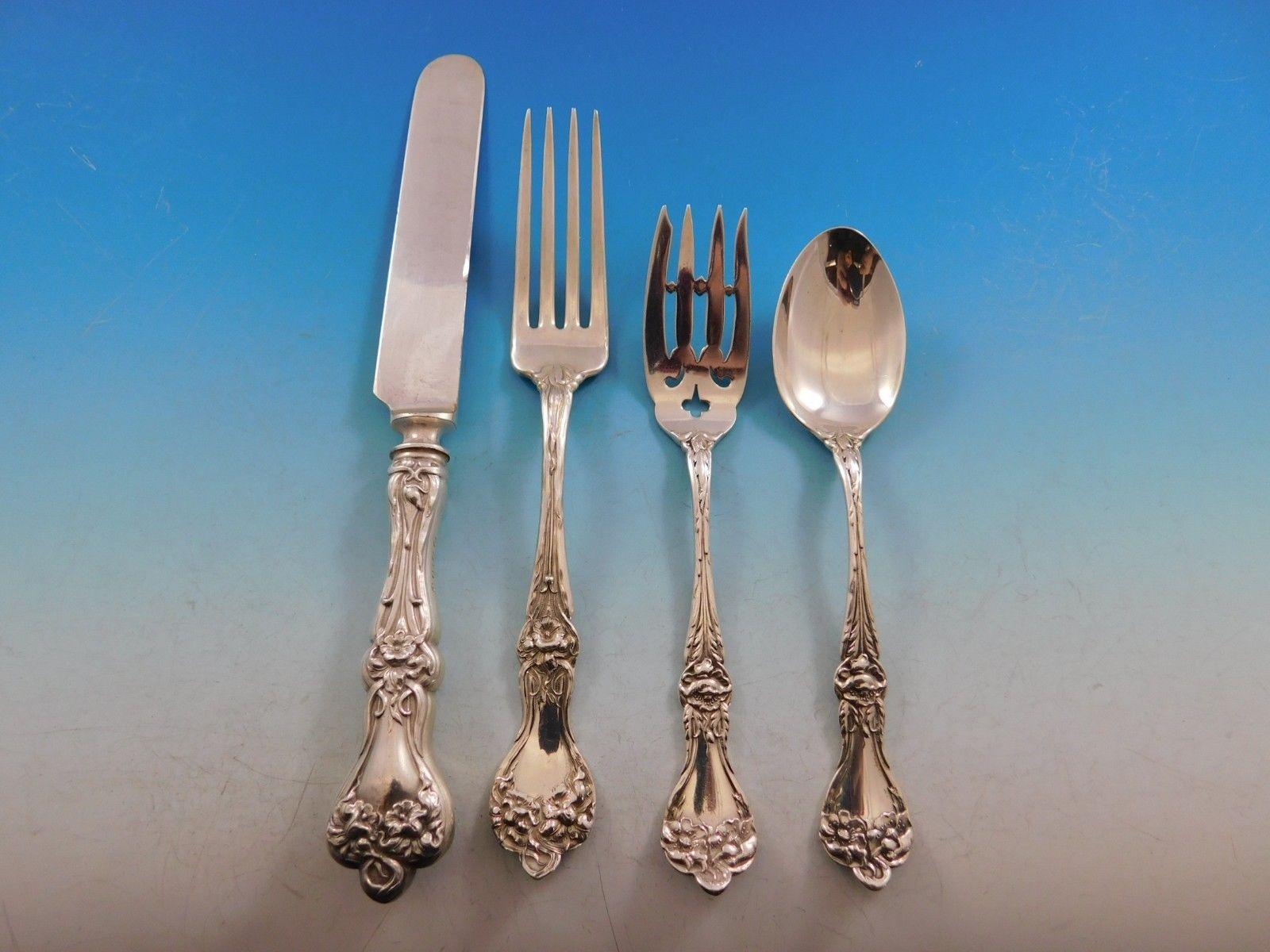 Majestic by Alvin Sterling Silver Flatware Set for 12 Dinner Service 98 ...