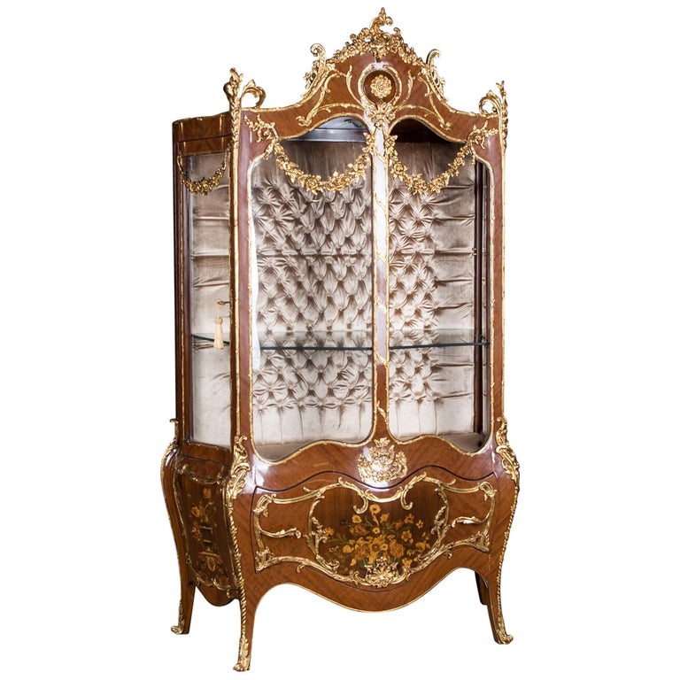 Majestic French Display Case in the Style of the 18th Century, Louis ...