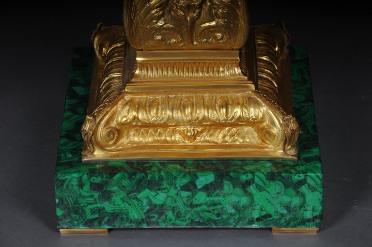 Majestic Marble Column with Malachite Bronze, Napoleon III For Sale at ...