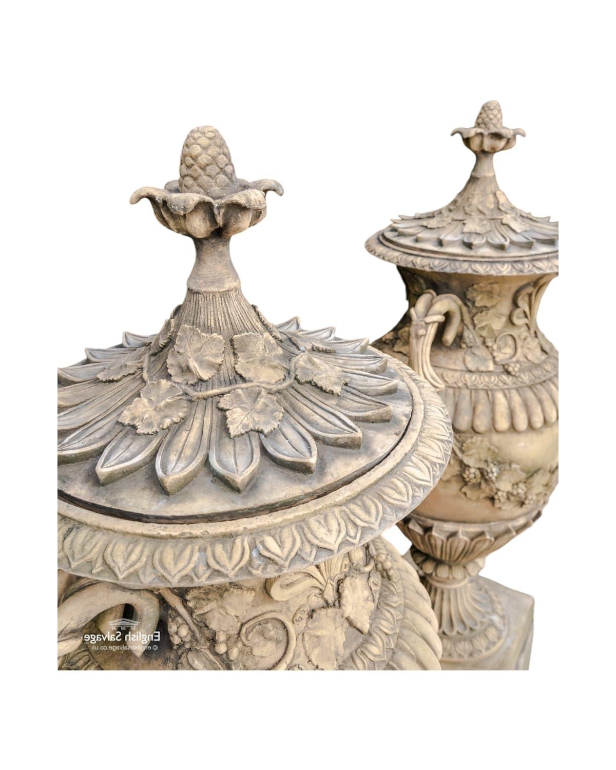 Majestic Pair of Terracotta Garden Urns – A Classic Statement Piece 210 ...