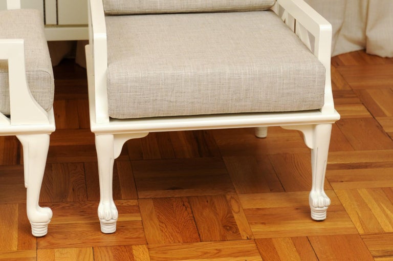 Majestic Pair of Thebes Loungers by John Hutton for Randolph and Hein ...