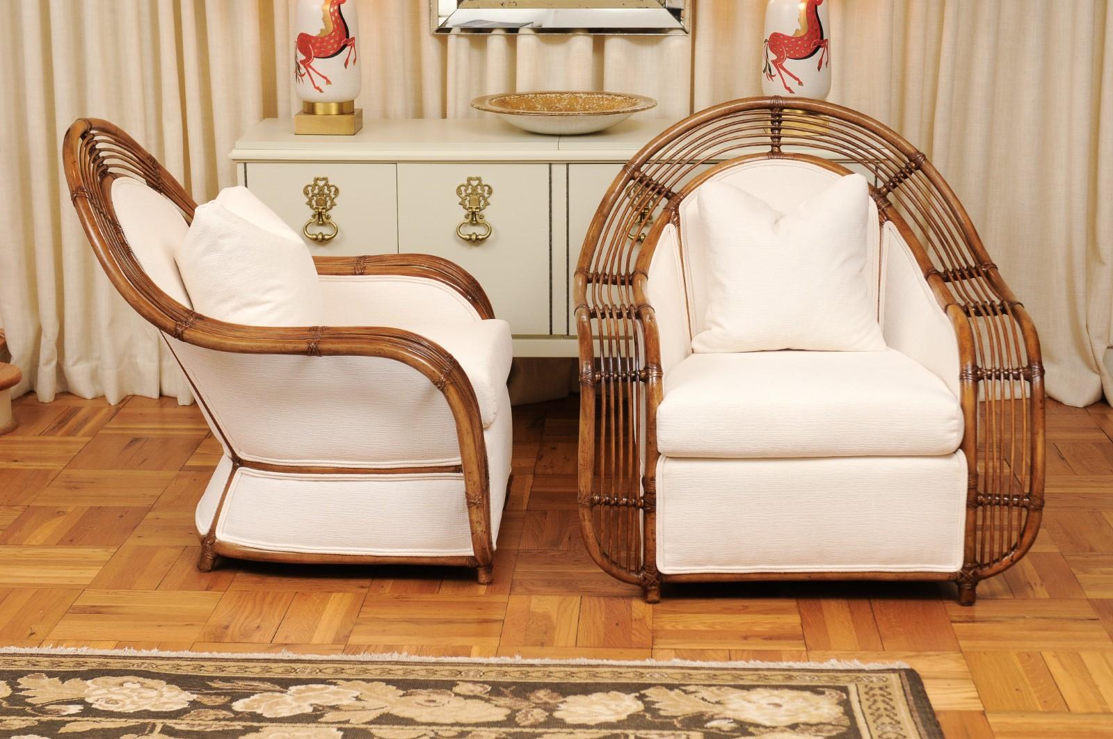 Majestic Restored Pair of Breille Club Chairs by Henry Olko, circa 1980 ...