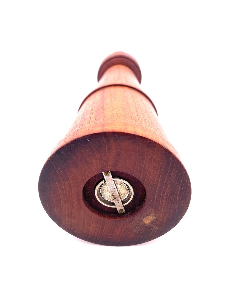 Majestic Tall Solid Teak Chess Tower Danish Modern Pepper Shaker at 1stDibs