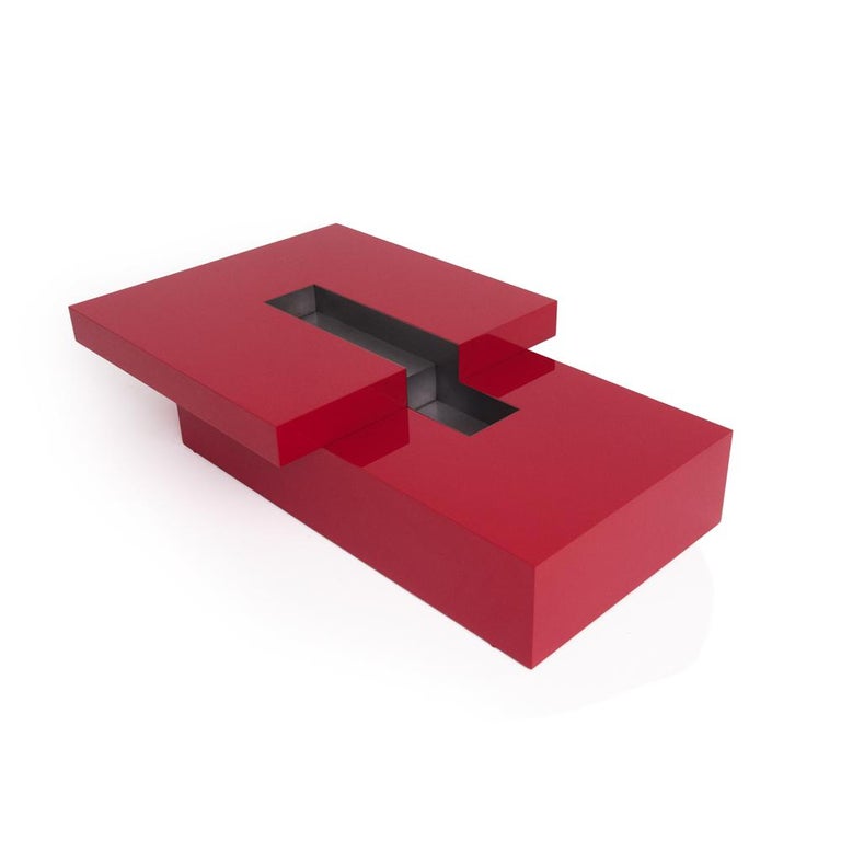 Majj Studio Red Sofa Table For Sale at 1stDibs