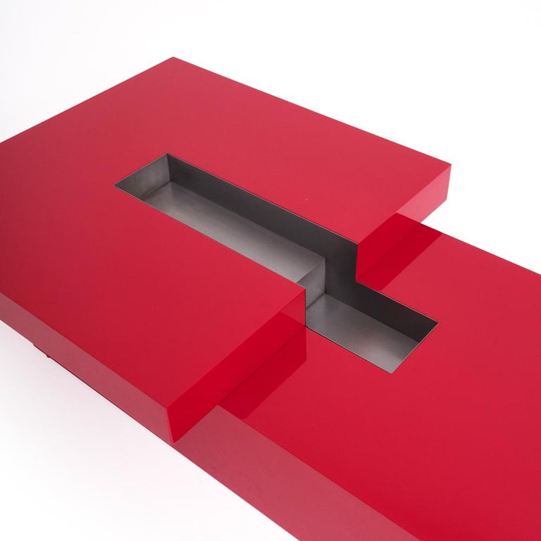 Majj Studio Red Sofa Table For Sale at 1stDibs