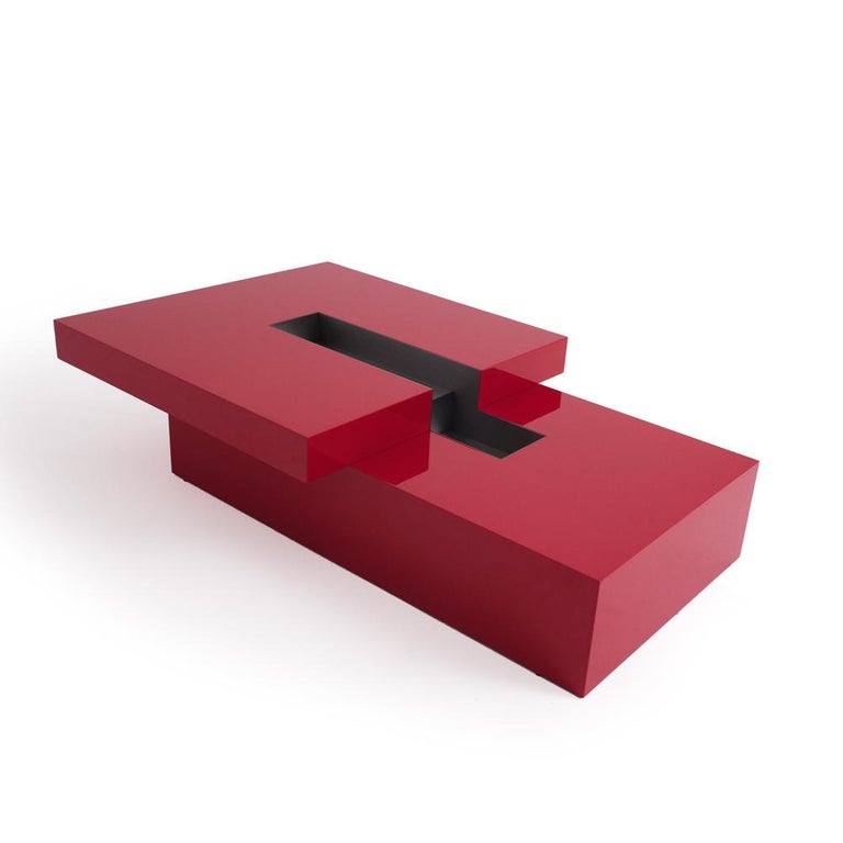 Majj Studio Red Sofa Table For Sale at 1stDibs