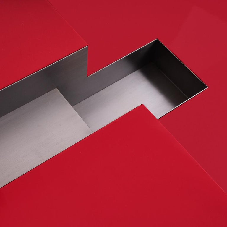 Majj Studio Red Sofa Table For Sale at 1stDibs