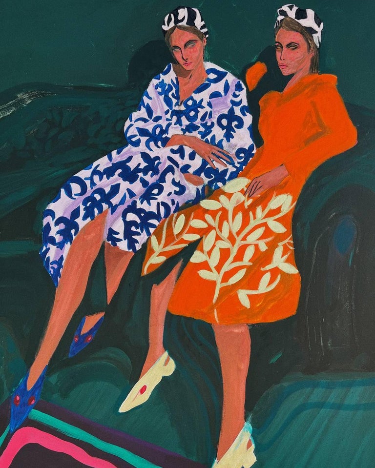 Majnun - Sisters, 90x90cm For Sale at 1stDibs