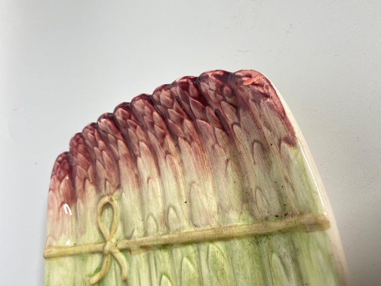Majolica Asparagus Server Platter Salins, circa 1930 For Sale at 1stDibs