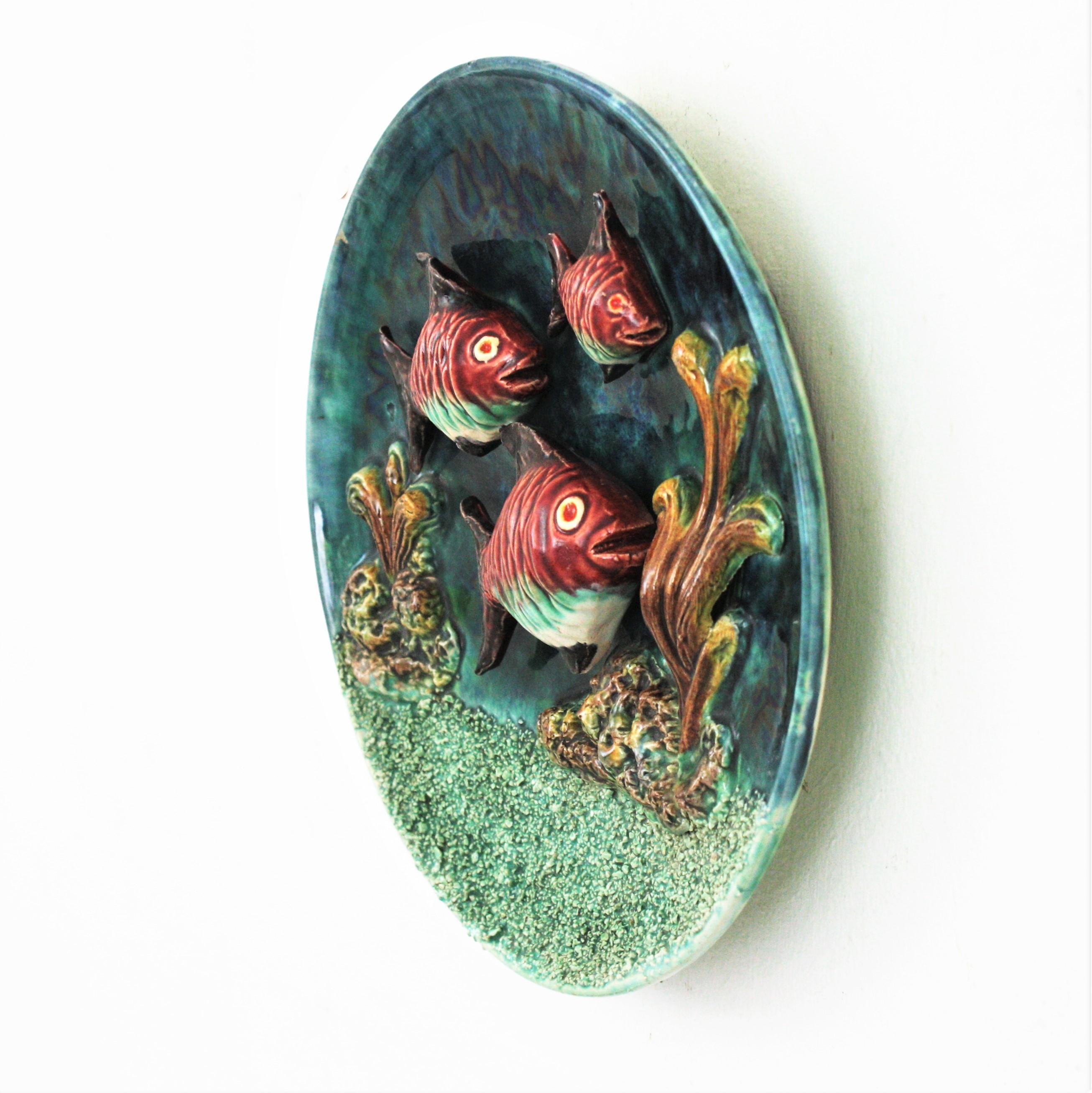 Ceramic Majolica Trompe L'oeil Deep See Landscape Wall PLate For Sale at 1stDibs | trompe l'oeil ...