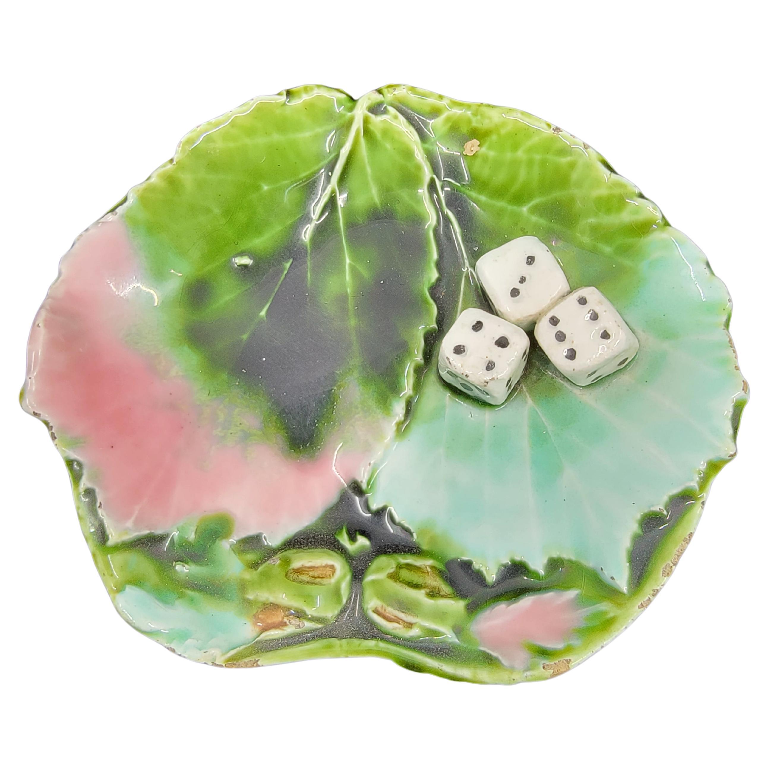 Rare George Jones Majolica Fox Dish For Sale at 1stDibs