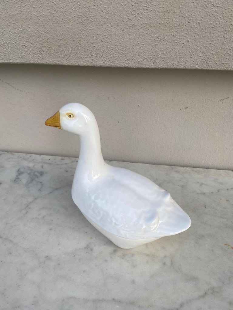 Majolica Goose Tureen, circa 1950 For Sale at 1stDibs
