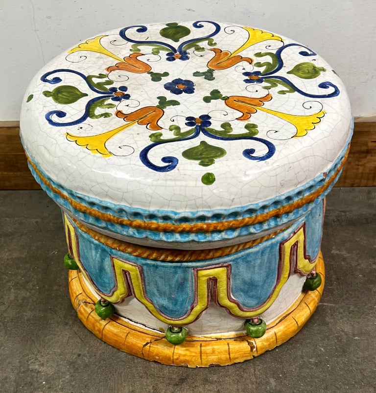 Majolica Italian Ceramic Terracotta Hand Painted Hollywood Regency ...