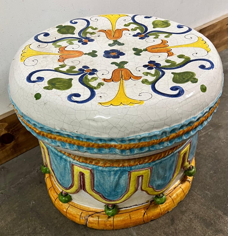 Majolica Italian Ceramic Terracotta Hand Painted Hollywood Regency ...